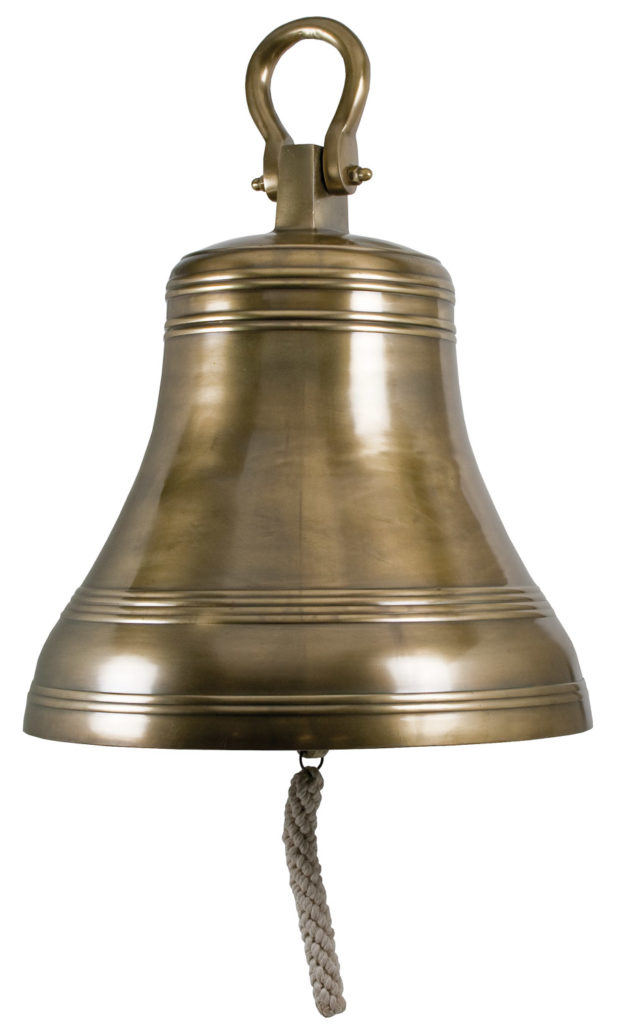 Extra Large Bell - Antique Brass over Aluminum - Moby Dick Specialties